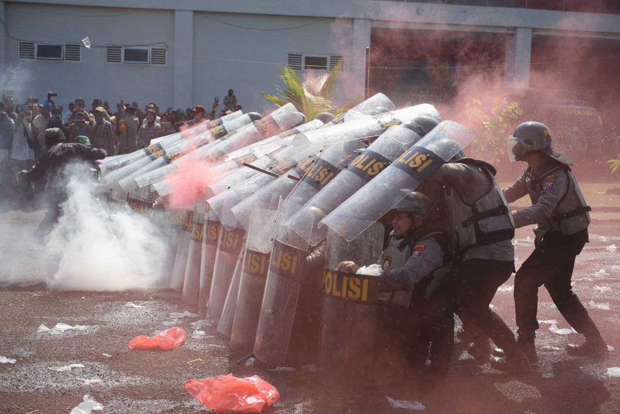 Simulasi Pengamanan Kota Songsong Pilkada Serentak 2024